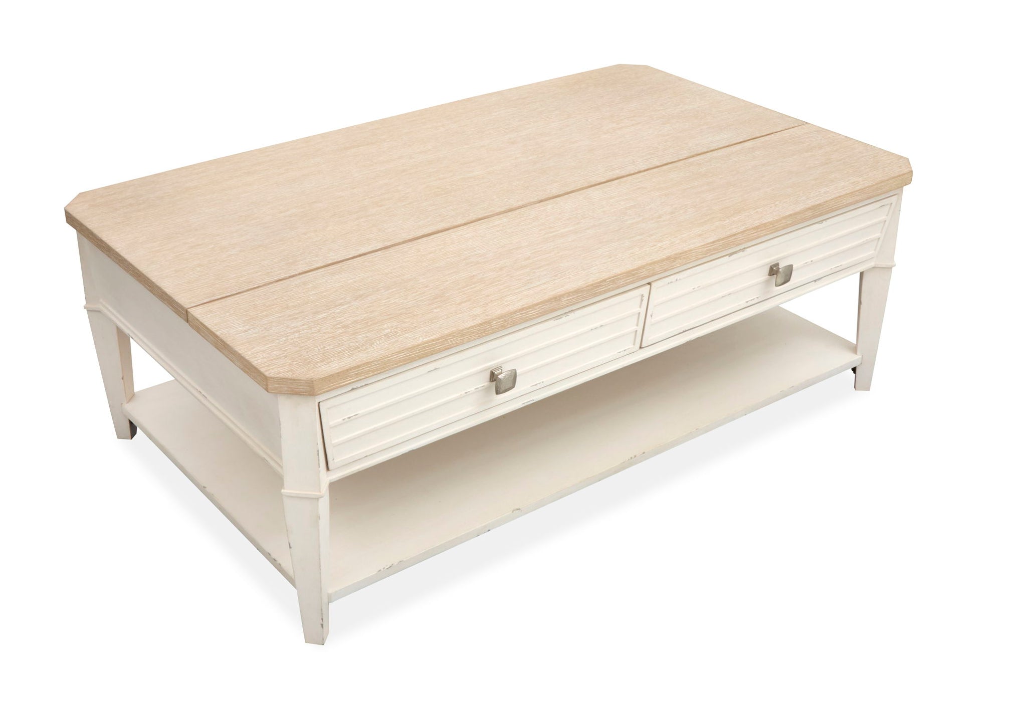 Echo Isles - Lift Top Storage Cocktail Table With Casters - Sea Pearl ...